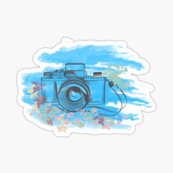 "camera logo " Sticker for Sale by Abawoey | Redbubble