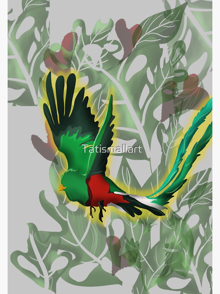 "Quetzal" Sticker for Sale by Tatismallart | Redbubble