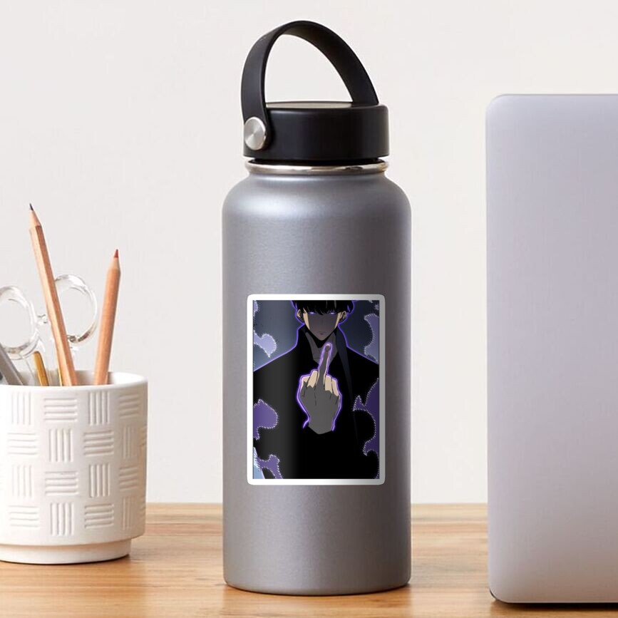 "Sung Jin Woo Middle Finger" Sticker for Sale by stephenwitwicky ...