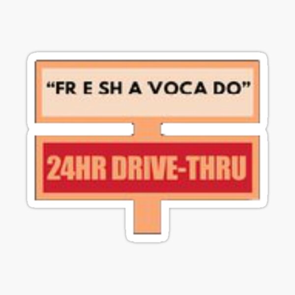 "Free Shavcoado Sign" Sticker by liasansiper | Redbubble