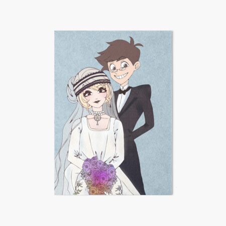 " human charlie magne and human alastor" Art Board Print by ...