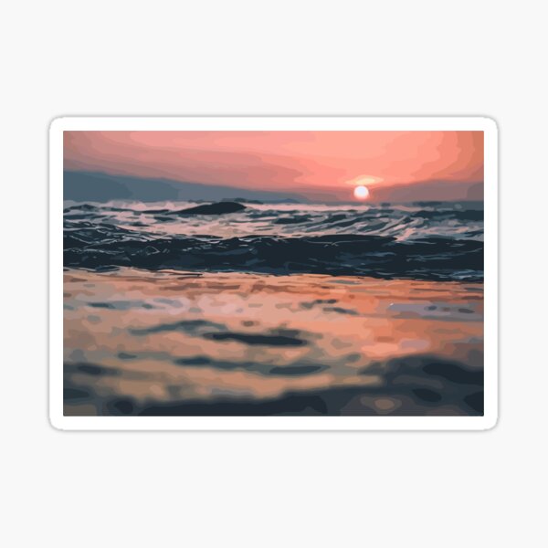 "Beach sunset " Sticker by Aussieaussieoi | Redbubble