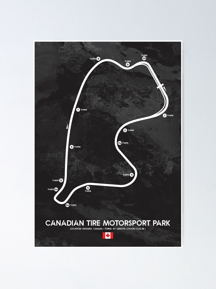 "Canadian Tire Motorsport Park" Poster for Sale by Tracksters | Redbubble