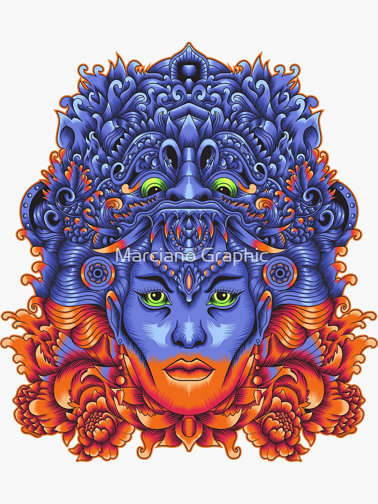 "Kala Rau Balinese mythology" Sticker for Sale by auroradesignco ...