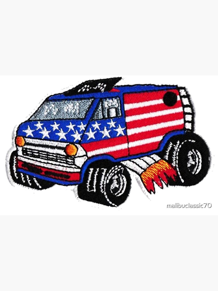 "Custom Van American Flag" Art Print by malibuclassic70 | Redbubble