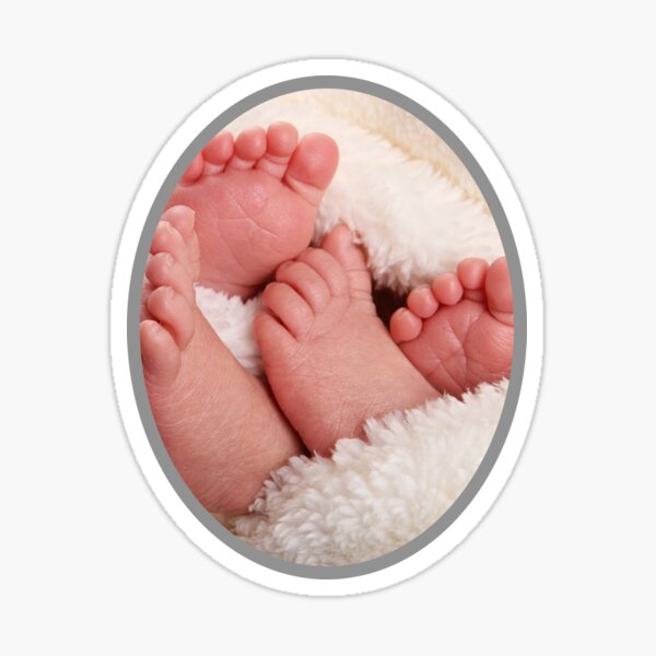 "cute twin baby feet" Sticker by Lamkass | Redbubble