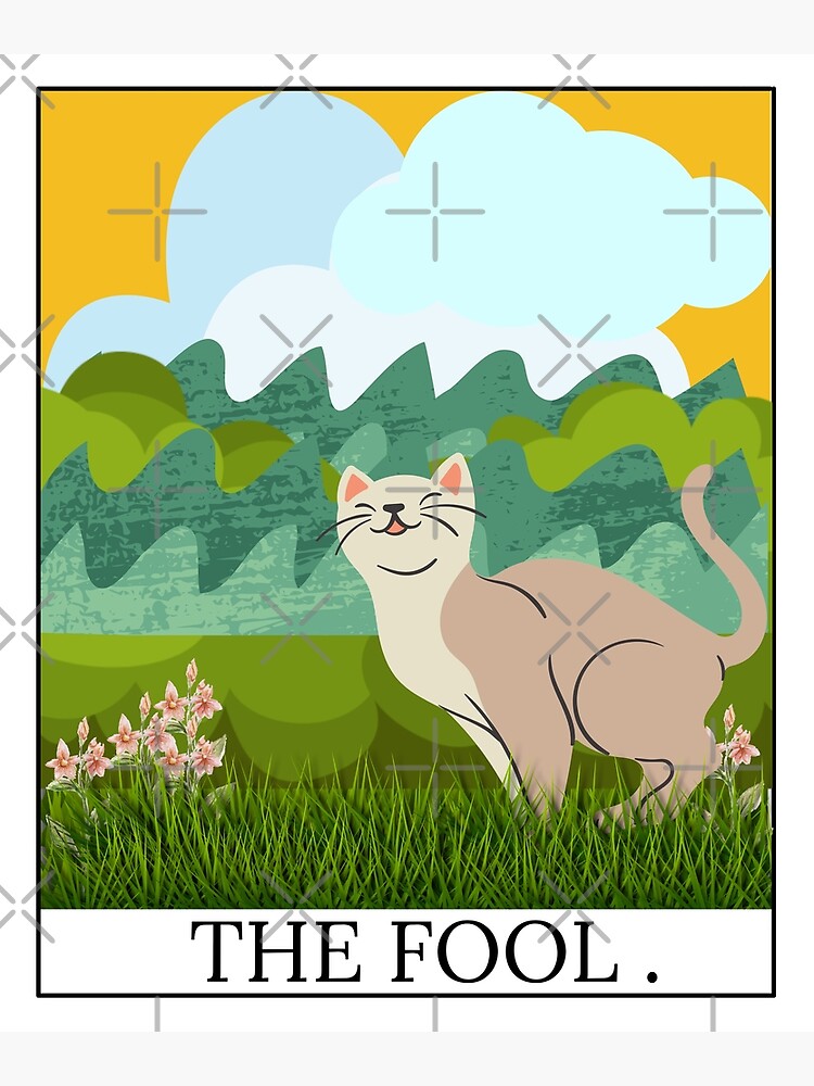 Póster «Cute Cat Meme The Fool Tarot Shirt, Tarot Card Shirt, Witchy ...
