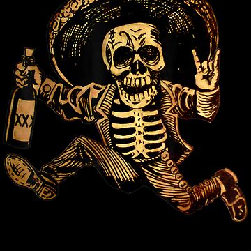 "Day Of The A Dead Posada Classic Skull Skeleton Funny Gift " Sticker ...