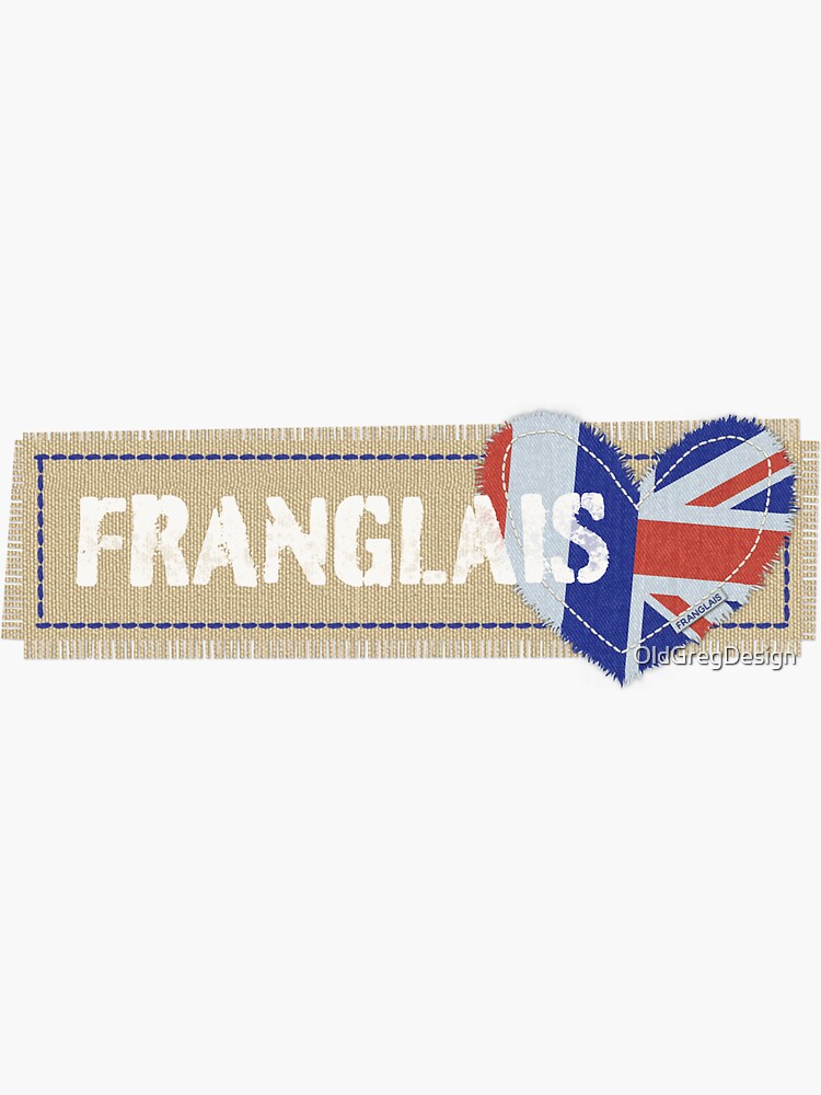 "Franglais Heart" Sticker by OldGregDesign | Redbubble