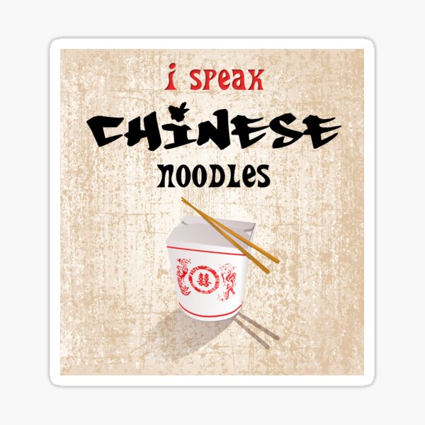 "Chinese Noodles" Sticker for Sale by FoodieMoody | Redbubble