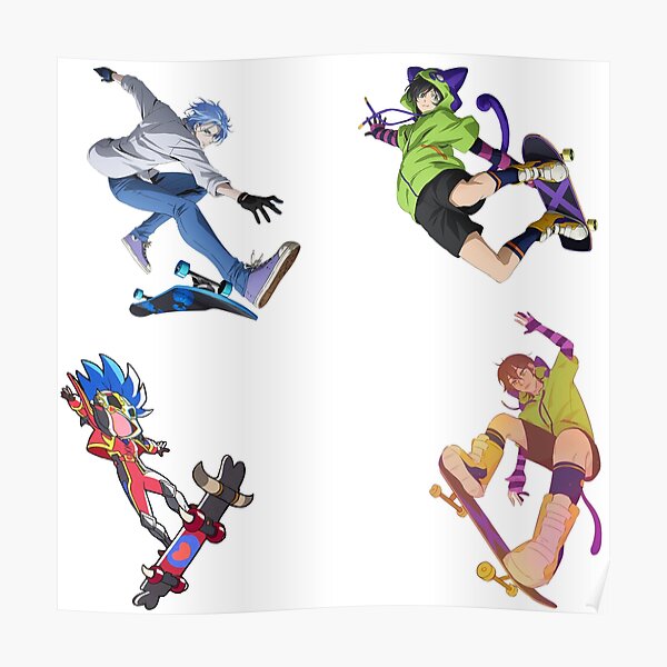 "Sk8 The Infinity Sticker Pack" Poster for Sale by RetroOG | Redbubble