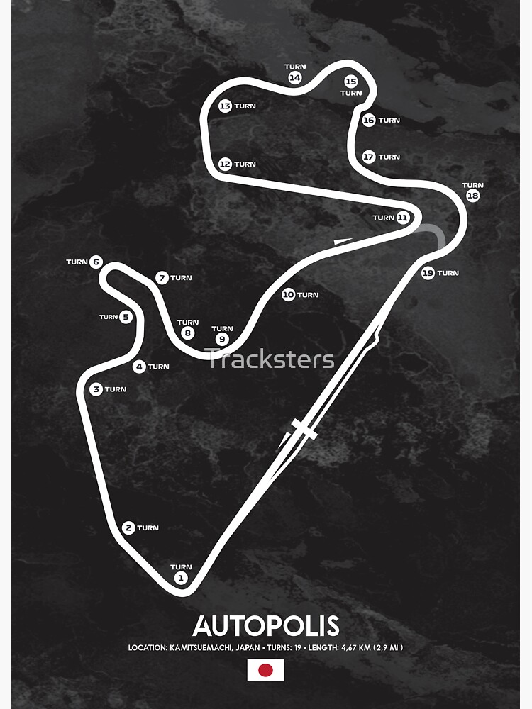 "Autopolis Racing Circuit" Sticker by Tracksters | Redbubble