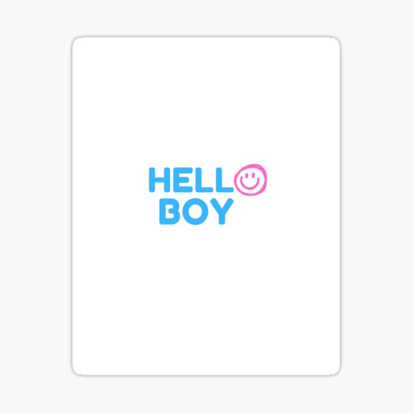 "hello smile boy" Sticker for Sale by iconicx | Redbubble