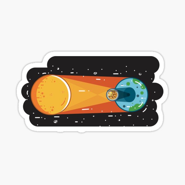 "The Space Ramen Eclipse Diagram" Sticker for Sale by crazycollective ...