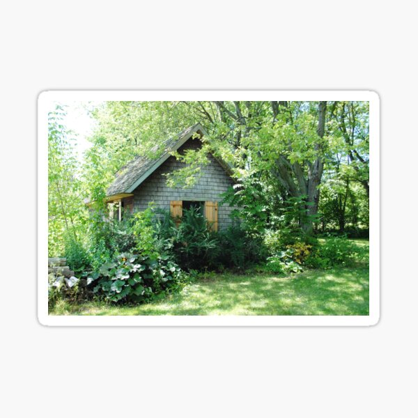 "Country Garden Shed" Sticker by Sandbelle | Redbubble