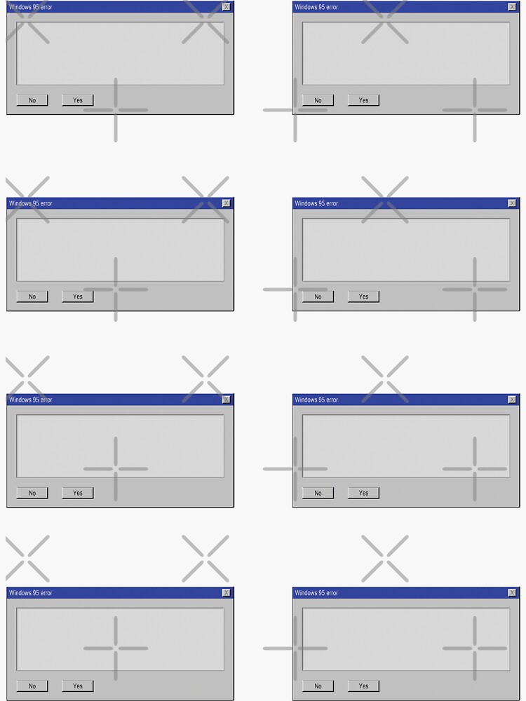 "Blank Windows Error Screen" Sticker for Sale by LouiseNewland | Redbubble