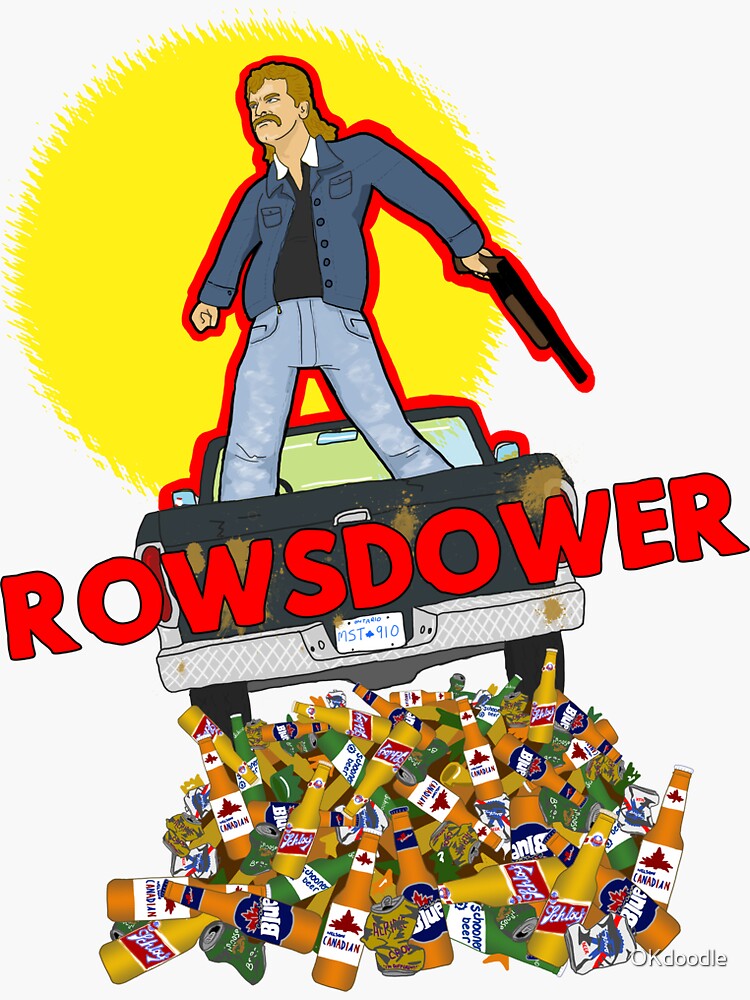 "Rowsdower" Sticker for Sale by OKdoodle | Redbubble