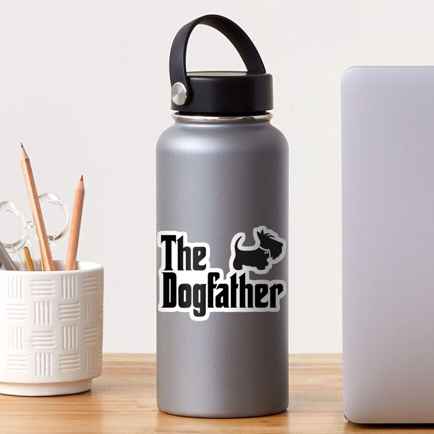 "The Dogfather Copyright © BonniePortraits on Redbubble.com" Sticker ...
