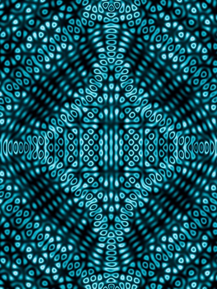 "Teal Mind Warp Diffraction Pattern" T-shirt by KirstenStar | Redbubble