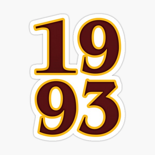"1993 Text Design, 19 93 Edition - Born a King Collection " Sticker for ...