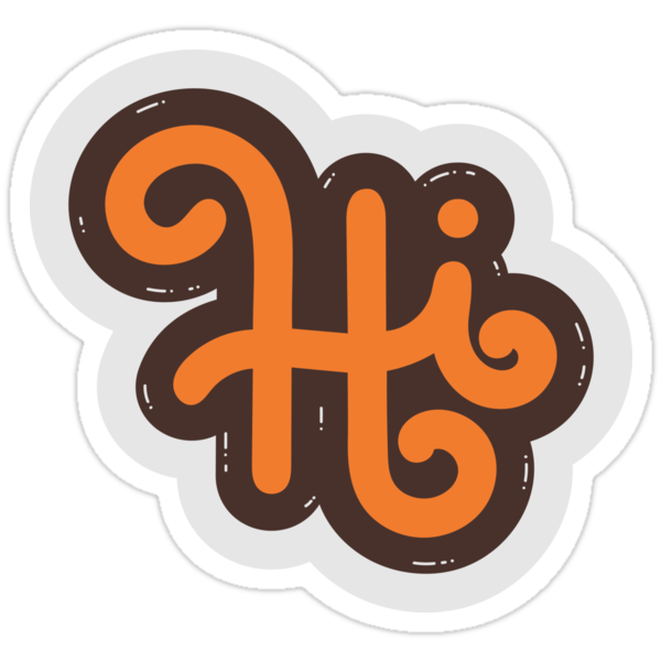 "HI" Stickers by snevi | Redbubble