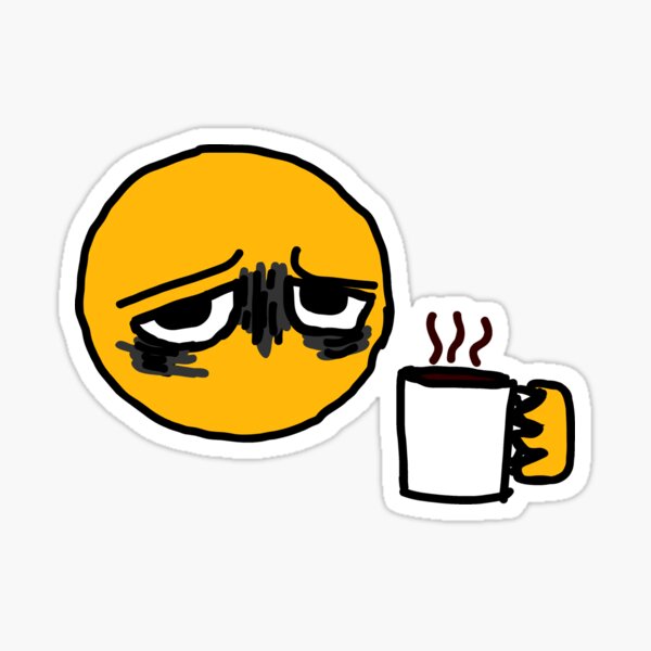 "Tired emoji" Sticker for Sale by MineMaxus | Redbubble