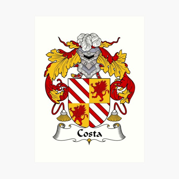 "Costa Coat of Arms/ Costa Family Crest" Art Print for Sale by ...