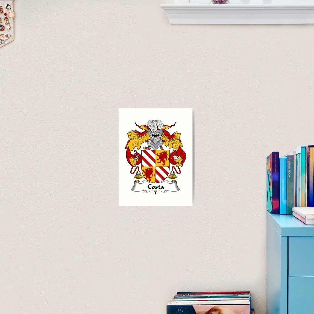 "Costa Coat of Arms/ Costa Family Crest" Art Print for Sale by ...