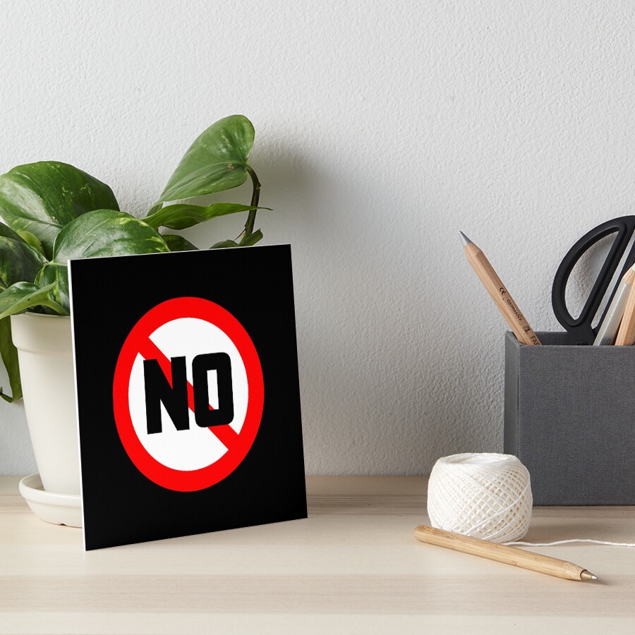 "NO symbol with the word NO" Poster for Sale by boogeyman | Redbubble