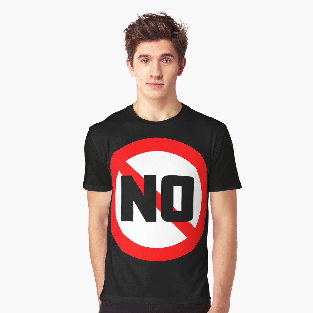 "NO symbol with the word NO" Sticker for Sale by boogeyman | Redbubble