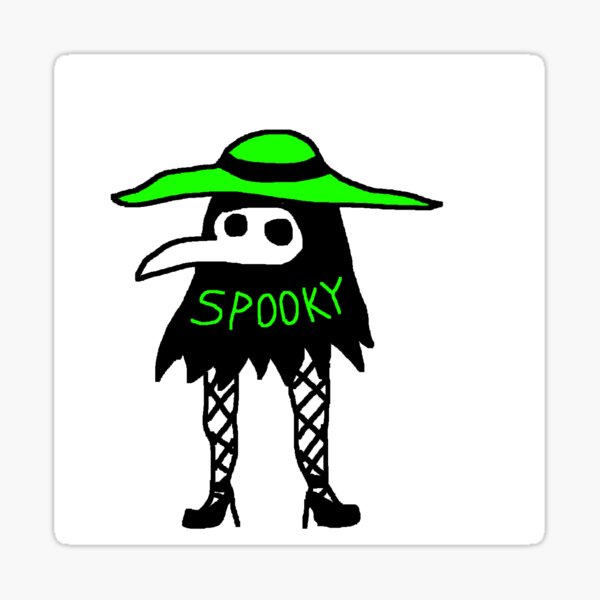 "Spooky Plague Doctor (Black and Green) " Sticker for Sale by ...