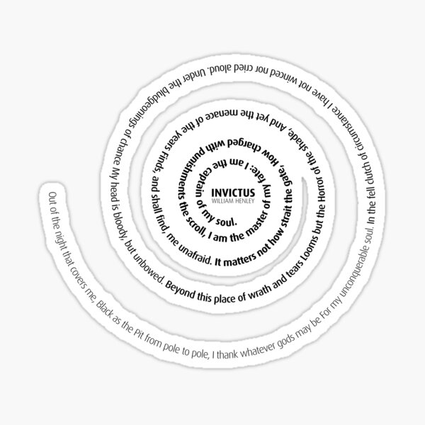 "Invictus" Sticker for Sale by Darkastic | Redbubble