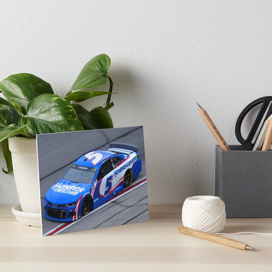 "Kyle Larson racing his 2021 nascar racecar" Art Board Print by Therod ...