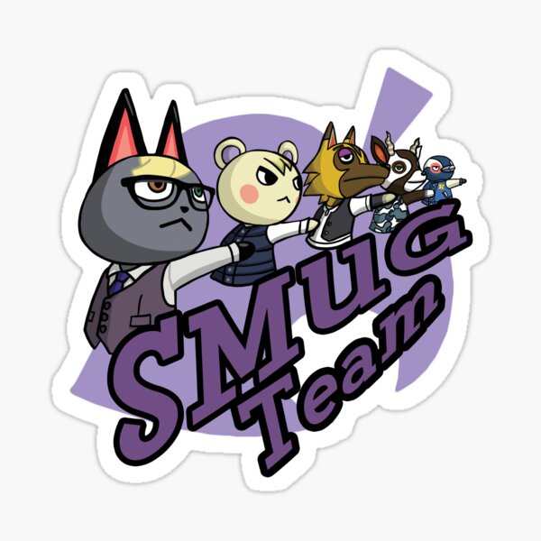 "Team Smug" Sticker for Sale by GamesRockDesign | Redbubble