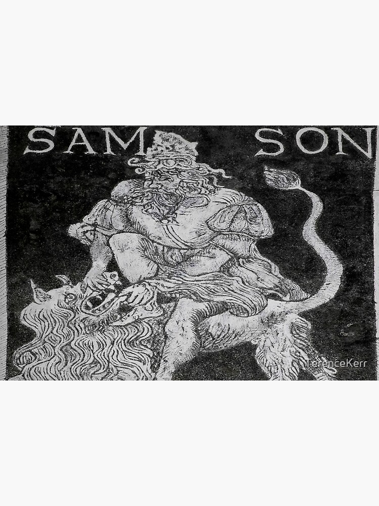 "Samson with his hair uncut displays his strength" Sticker by ...