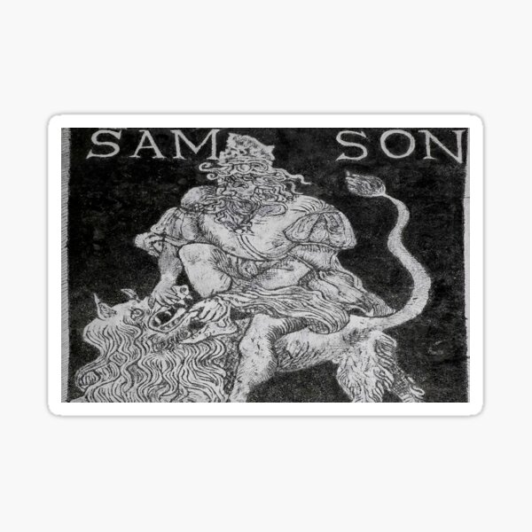 "Samson with his hair uncut displays his strength" Sticker by ...