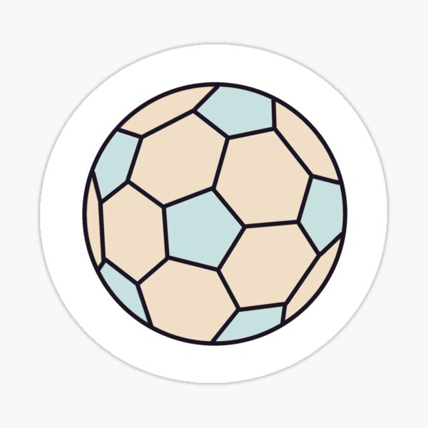 Pegatina «etiqueta engomada del balón de fútbol en colores pastel» de ...