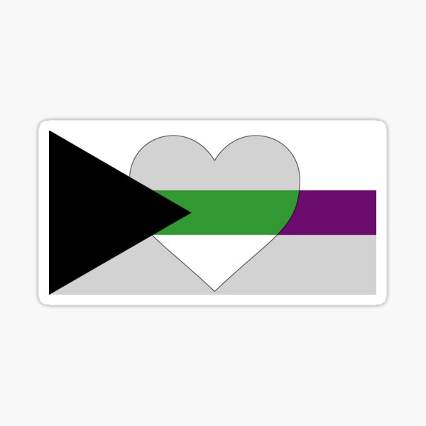 "Demisexual Demiromantic Flag" Sticker by MizuSky | Redbubble