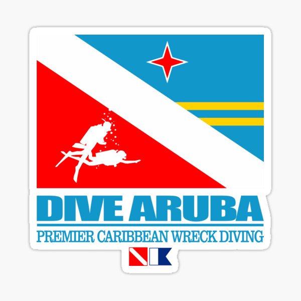 "Dive Aruba (DF)" Sticker for Sale by curranmorgan | Redbubble