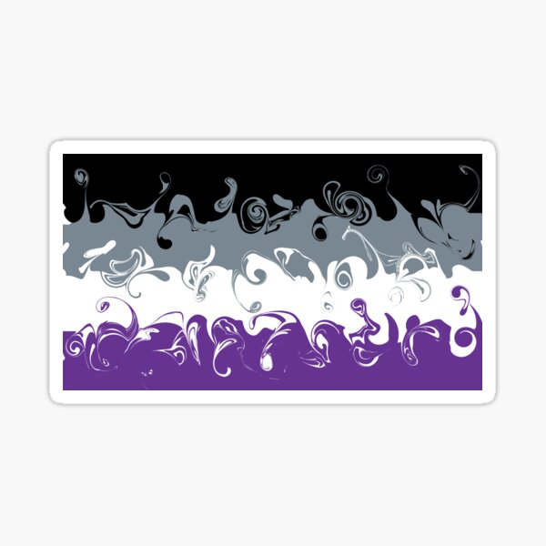 "Swirly Ace Flag" Sticker for Sale by GrumpyAlison | Redbubble