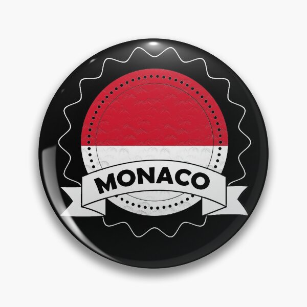 "Monaco Emblem-Badge-Flag" Pin for Sale by Gina-Driada | Redbubble