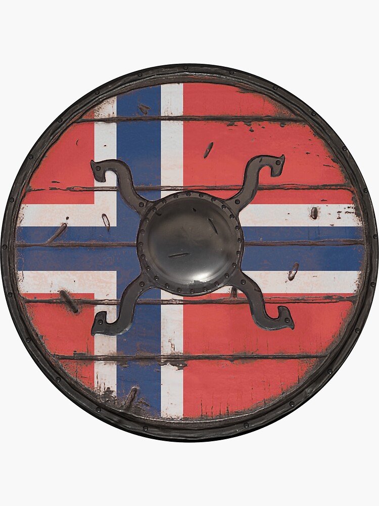 "Norwegian Viking Shield" Sticker for Sale by dasilvawolfgang | Redbubble