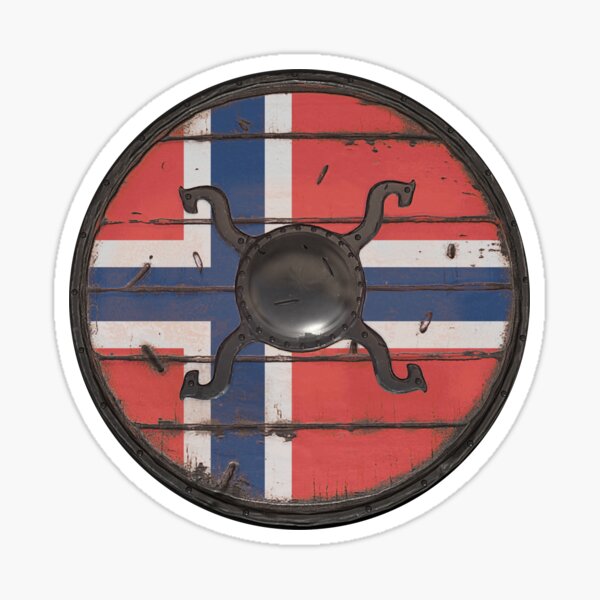 "Norwegian Viking Shield" Sticker for Sale by dasilvawolfgang | Redbubble