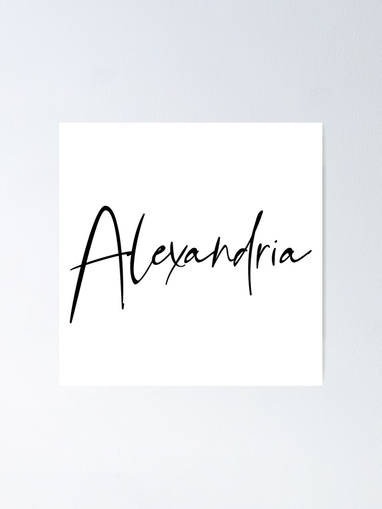 "Alexandria Script" Poster by K8EHanson4 | Redbubble