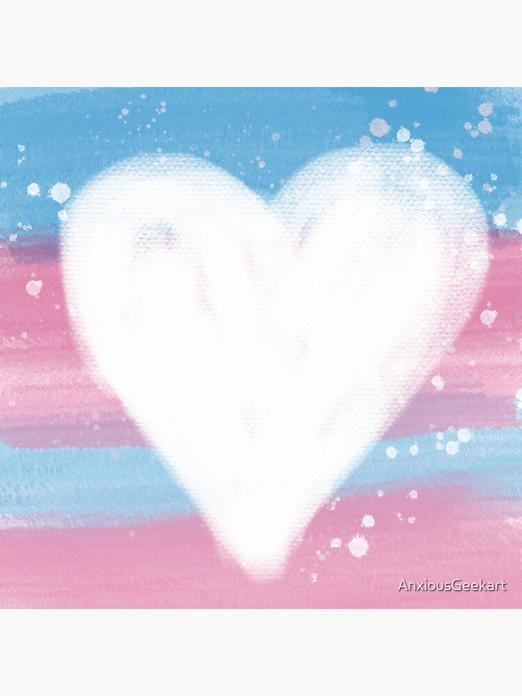 "TRANS HEART " Sticker for Sale by AnxiousGeekart | Redbubble