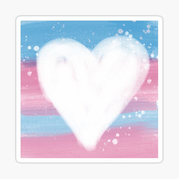 "TRANS HEART " Sticker for Sale by AnxiousGeekart | Redbubble