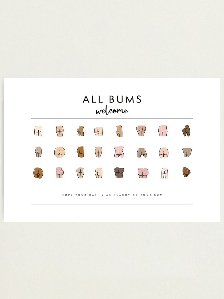 Art And Collectibles Prints Nice Bum Body Positive Art Print Butts Wall