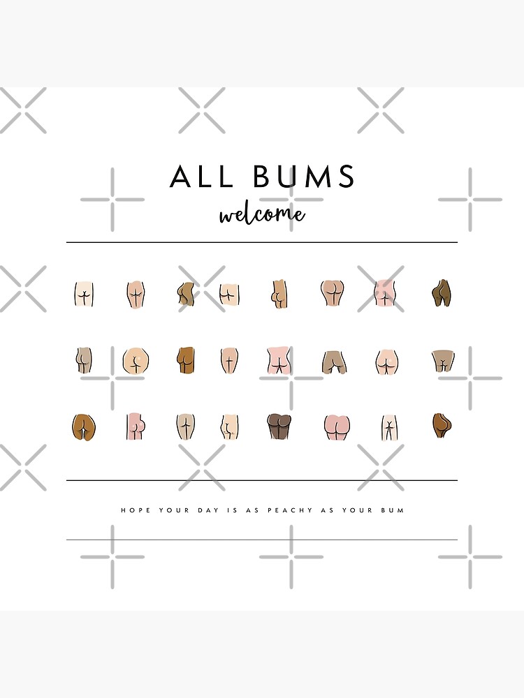 "All Bums Welcome - Funny Bathroom Art" Canvas Print by pennyandhorse ...