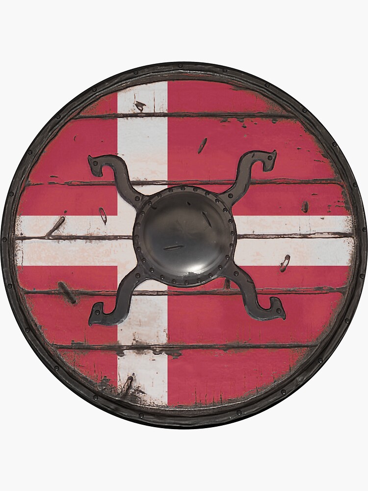 "Danish Viking Shield" Sticker for Sale by dasilvawolfgang | Redbubble