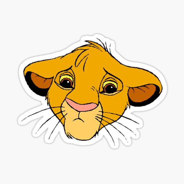 "cute simba cub face" Sticker for Sale by KnitNknot | Redbubble